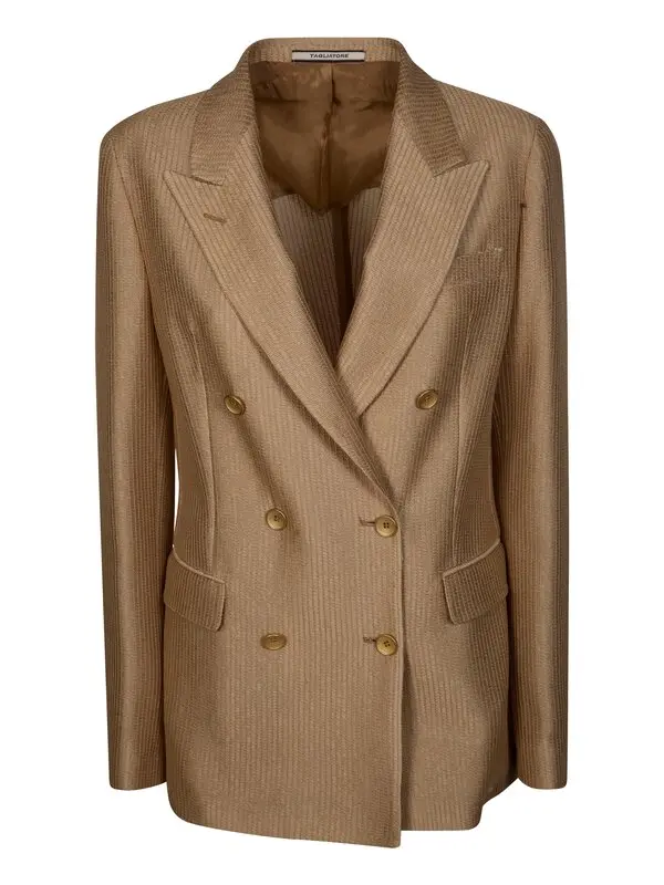 Tagliatore Double Breasted Blazer - Beige