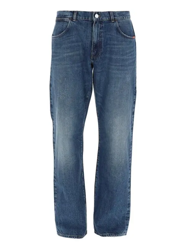 AMISH SUPPLIES Mid Wash Straight Leg Jeans - Denim