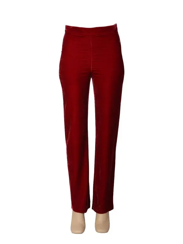 Moschino Velvet High-waisted Trousers - Red