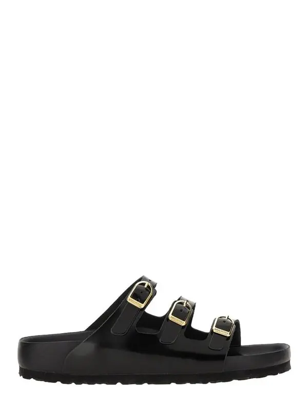 BIRKENSTOCK Florida Three-buckle Slide Sandals - Black