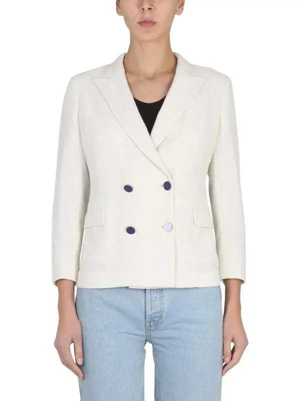SAULINA Antonella Double-breasted Jacket - White