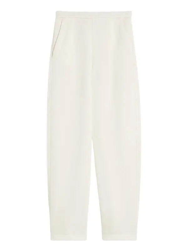 Max Mara Dente Wide-leg Cotton-blend Trousers - Ivory