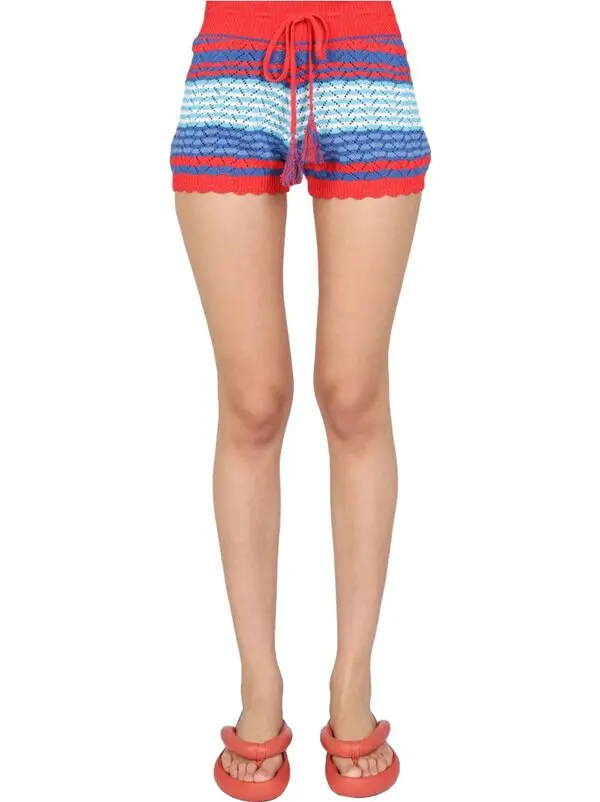 GALLO Striped Knit Shorts - Multicolour