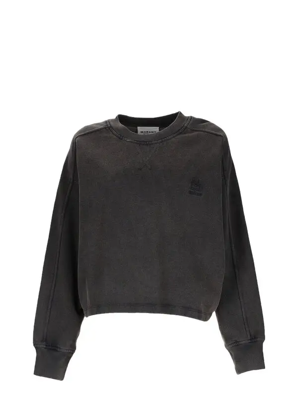 MARANT ETOILE Washed Crewneck Sweatshirt - Black