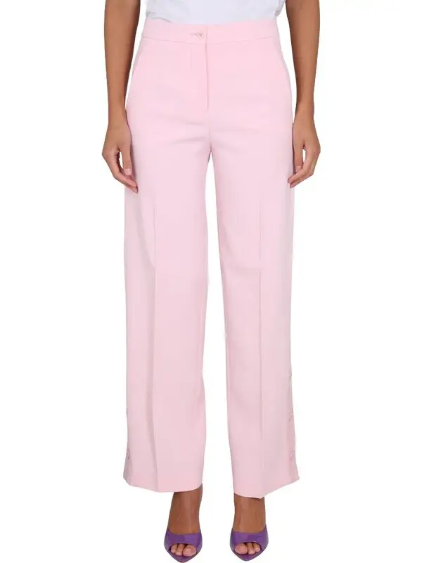 Moschino Button Detailed Trousers - Pink