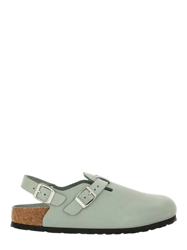 BIRKENSTOCK Narrow Fit Leather Buckled Sandals - Grey