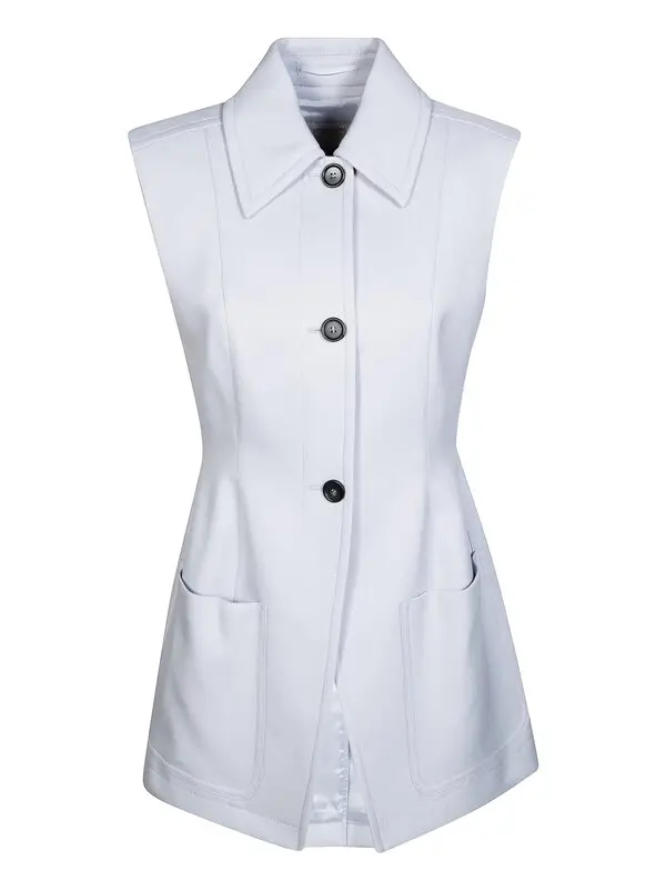 Sportmax Sleeveless Gilet Shirt - Azzurro