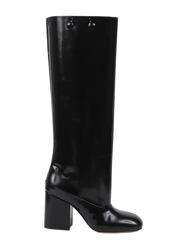 Marni Calf Leather Ankle Boots - Black
