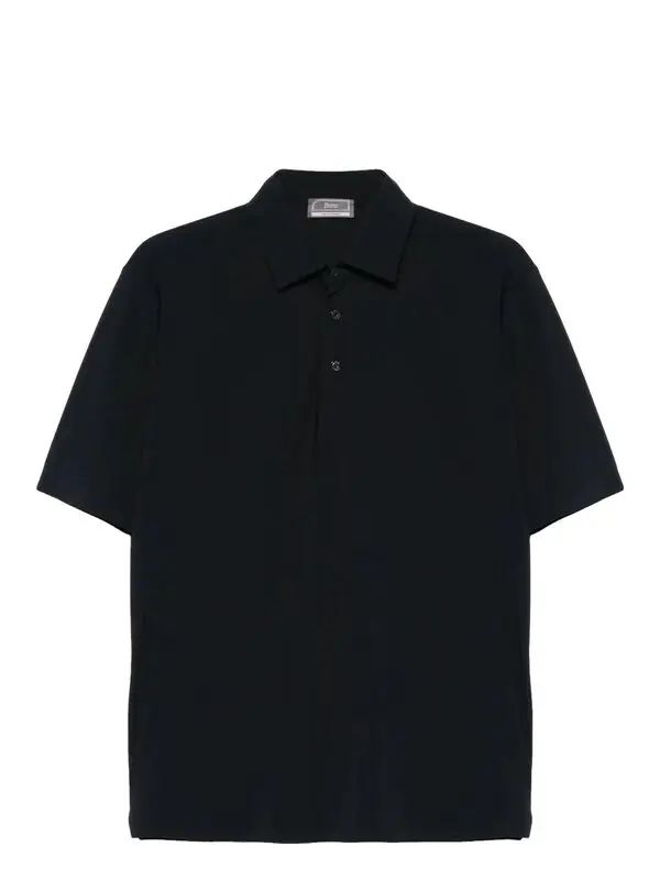 Herno Mini Polo Shirt For Ss26 - Black