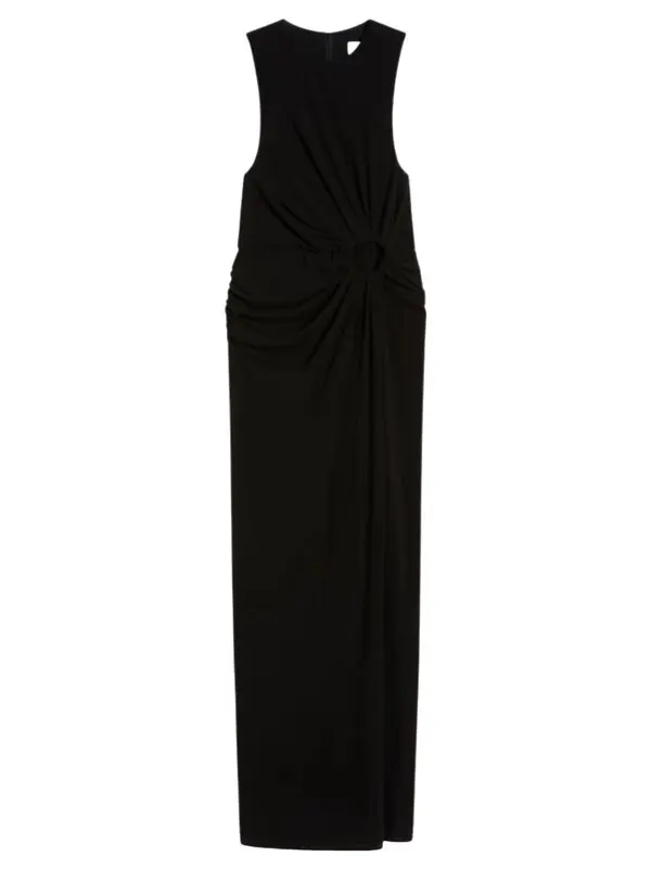 Sportmax Saletta Crêpe Jersey Maxi Dress With Cutout Detail - Black