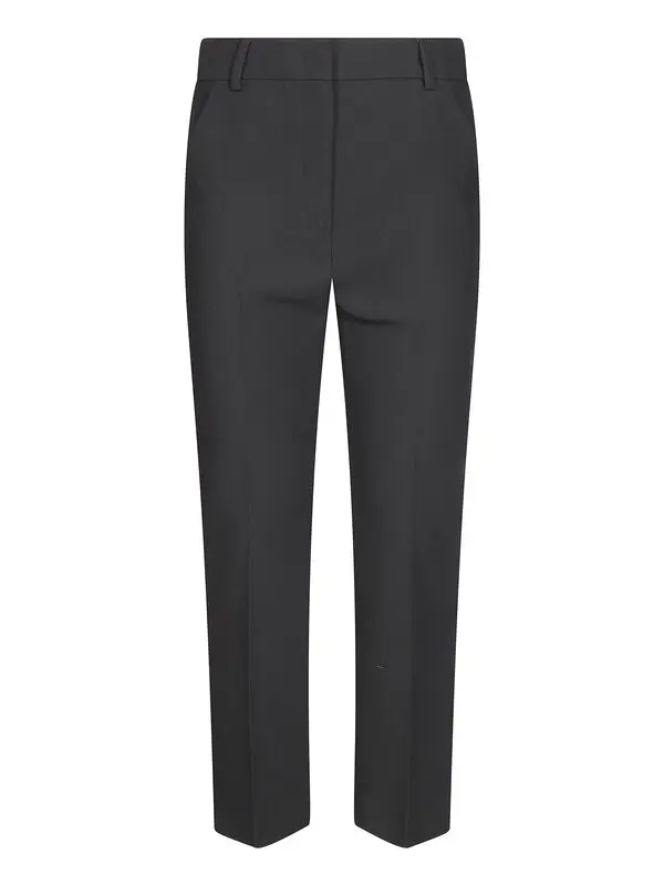 Max Mara Wool Blend Stretch Trousers - Nero