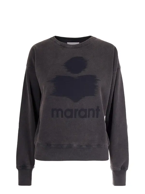 MARANT ETOILE Graphic Crewneck Sweatshirt - Anthracite