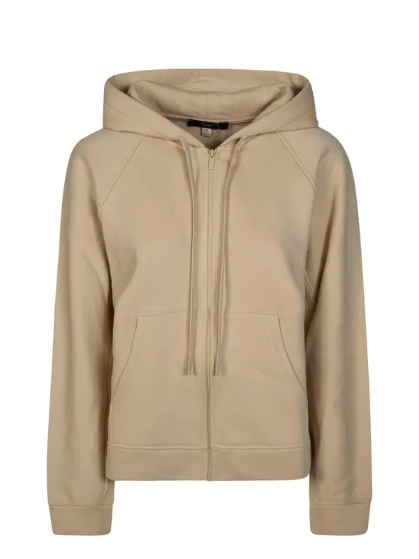 Max Mara Zip-up Cotton Blend Hoodie - Marrone