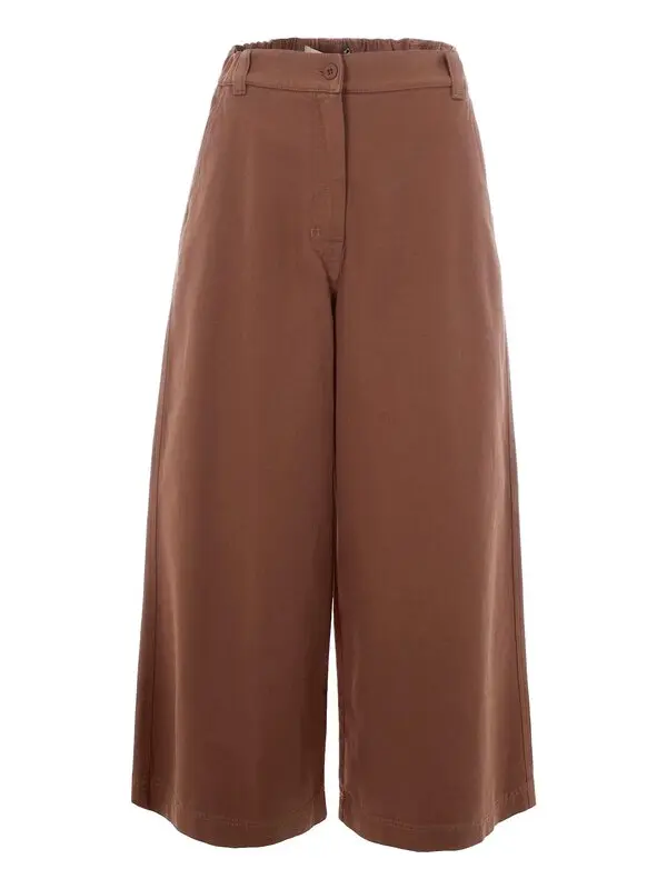 Max Mara High-rise Wide-leg Cropped Tailored Trousers - Cuoio