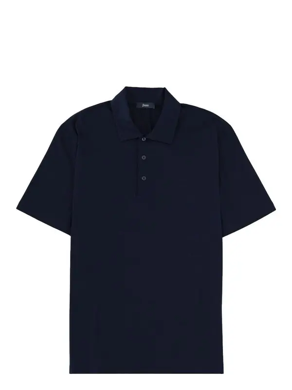 Herno Cotton Blend Polo Shirt - Blue