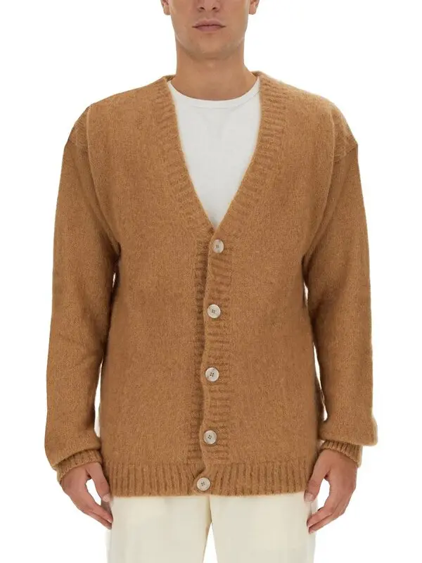 FAMILY FIRST V-neck Cardigan - Beige