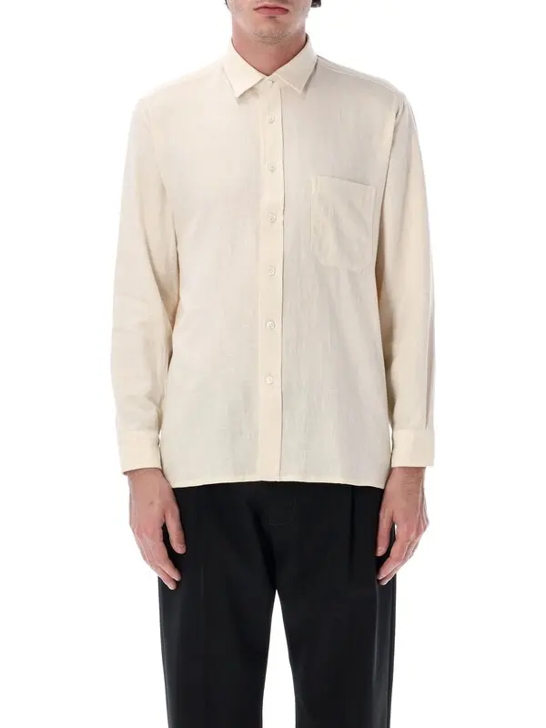 SALVATORE PICCOLO Cotton Button-front Shirt - Beige