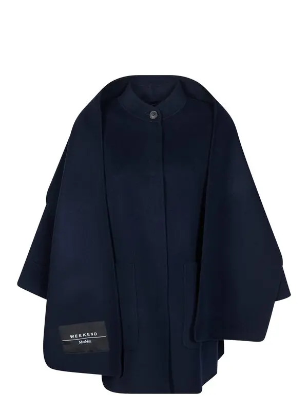 Max Mara Double Wool Coat - Blu