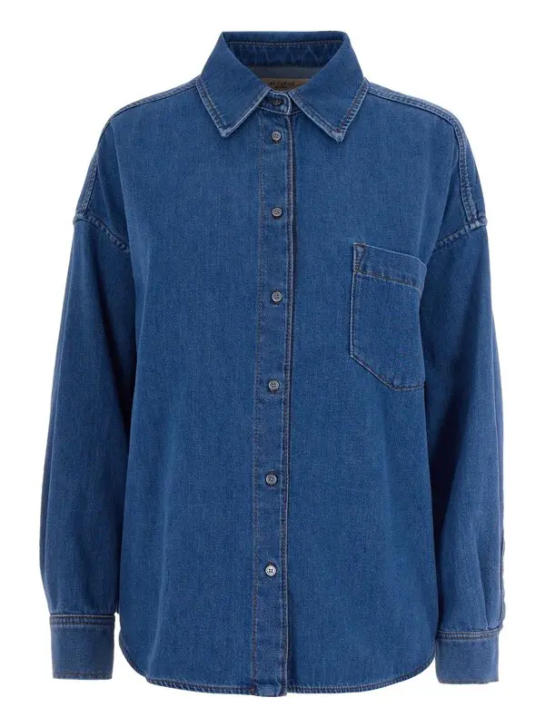 Max Mara Classic Cotton Shirt - Blu