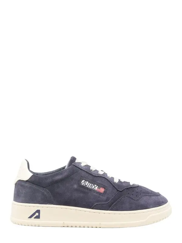 AUTRY Sneakers With Perforated Toe And Embroidered Branding - Blue