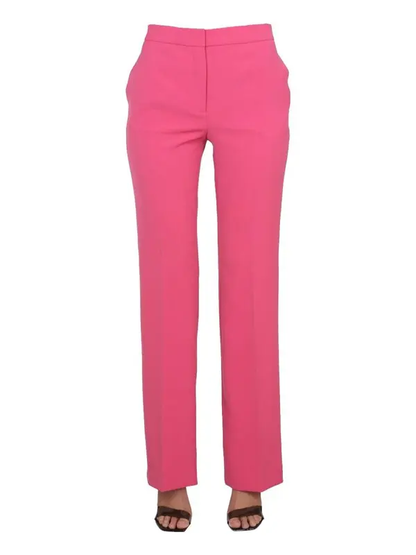 Moschino Straight Leg Tailored Pants - Fuchsia