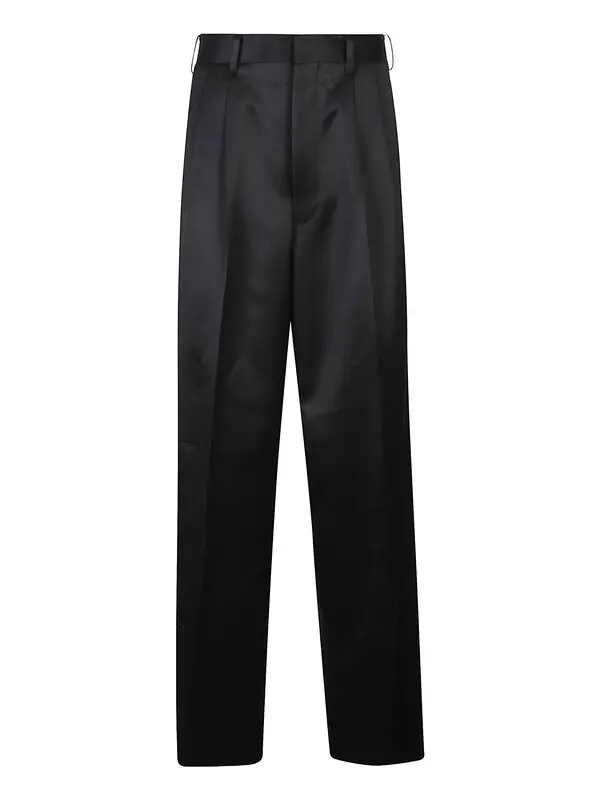 Junya Watanabe Wool Viscose Trousers With Belt Loops - Black