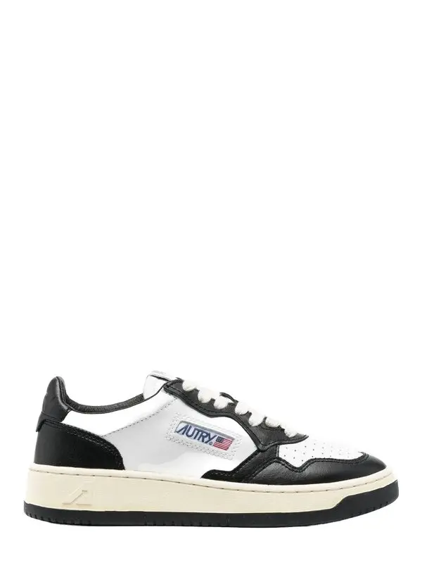 AUTRY Two-tone Perforated Leather Sneakers - Nero