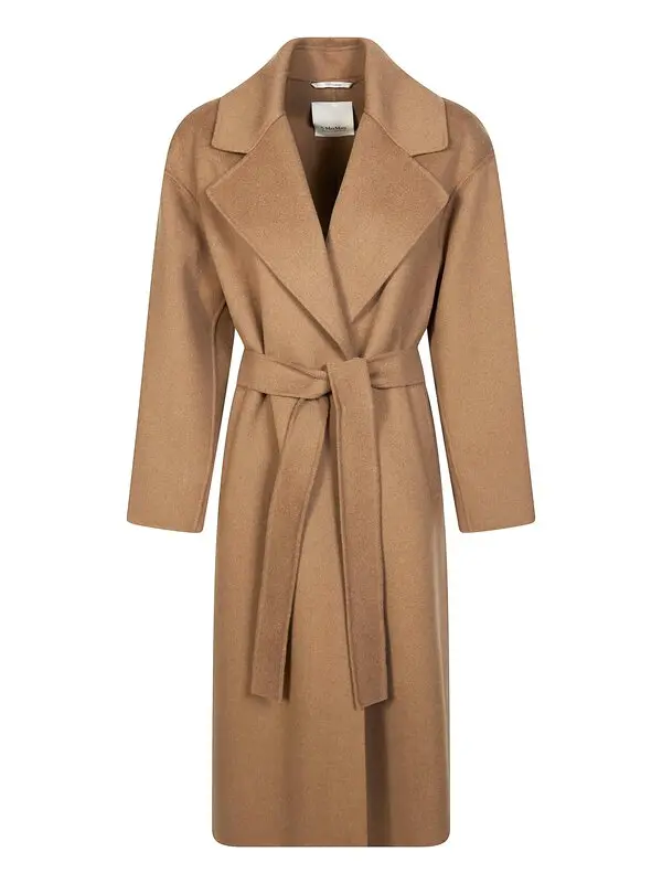 Max Mara Tailored Belted Long Sleeve Jacket - Beige