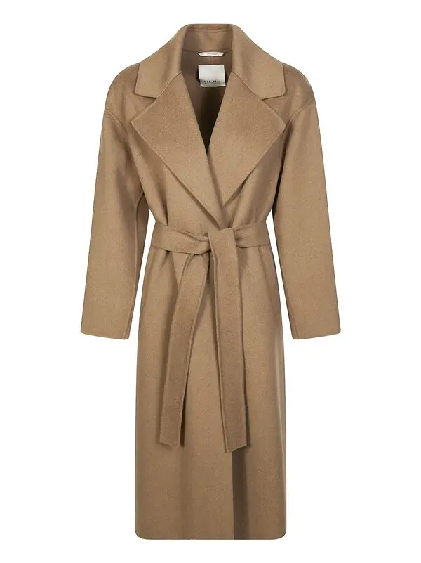Max Mara Tailored Belted Long Sleeve Jacket - Beige