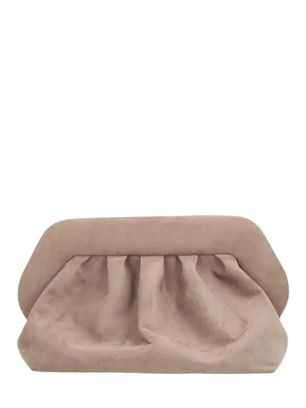 THEMOIRE Pleated Frame Clutch - Grey
