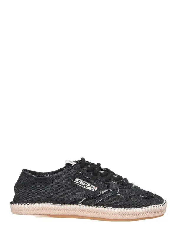 AUTRY Low-top Lace-up Espadrille Sneakers - Black
