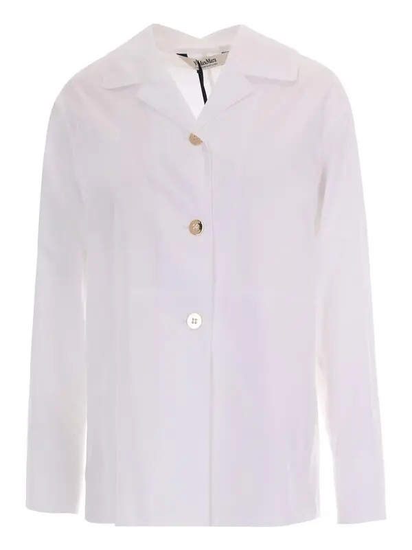 Max Mara Sheer Button-front Shirt Jacket - Bianco