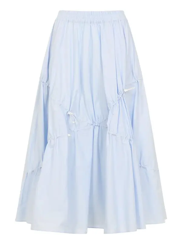 Moschino A-line Midi Skirt With Tie Detailing - Blue