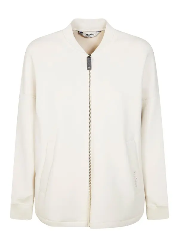Max Mara Mini Scuba Bomber Jacket - Bianco