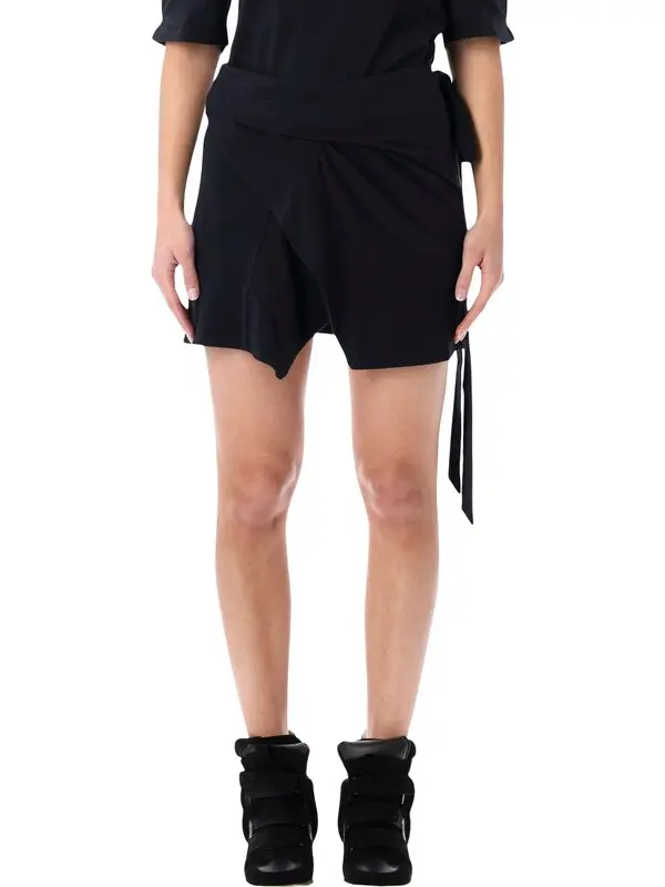 MARANT ETOILE Contemporary Mini Wrap Skirt - Black