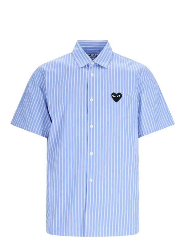 Play Comme Des Garcon T-shirt With Back Emblem - Stripe