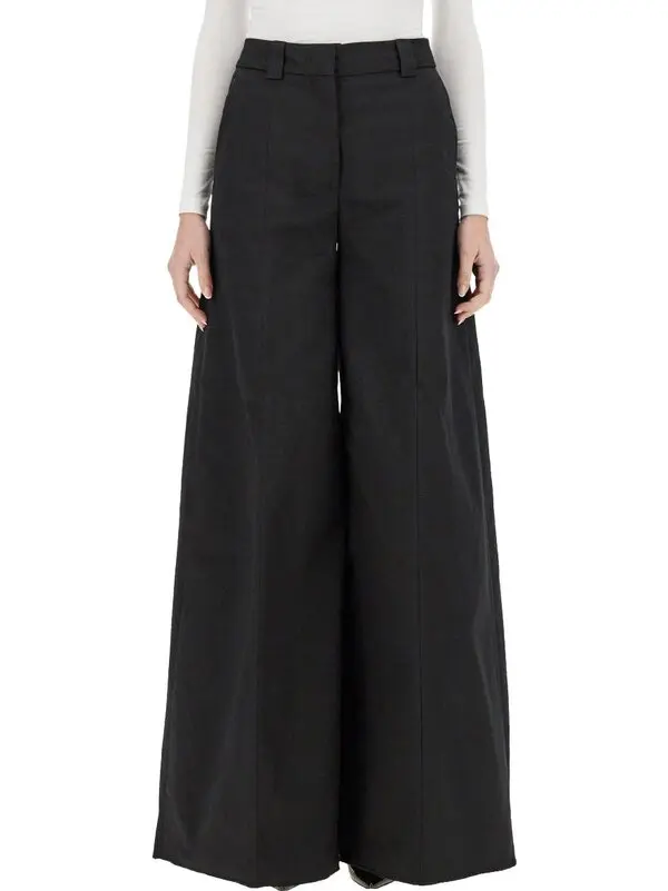 THELATEST Wide Leg Trousers - Black