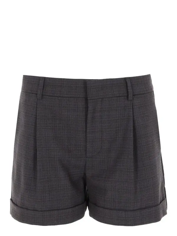 Moschino Tailored Plaid Shorts - Grey