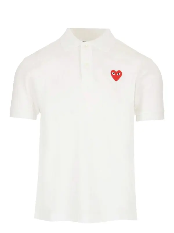 Play Comme Des Garcon Emblem Graphic Tee For Ss25 - White