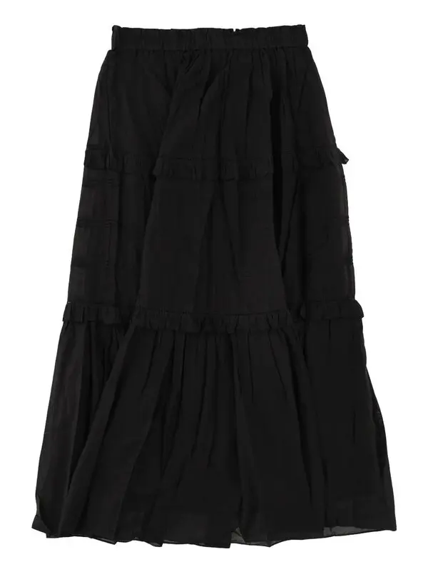 MARANT ETOILE Tiered Maxi Skirt - Black