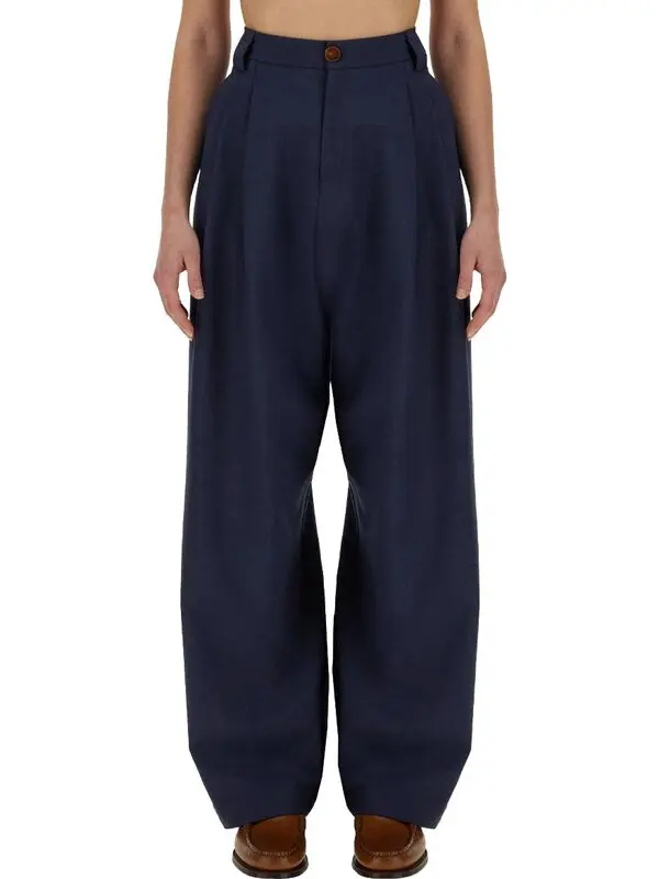 ALYSI Canvas Trousers - Blue