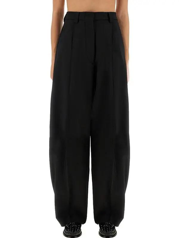 THELATEST Pleated Front-zip Trousers - Black