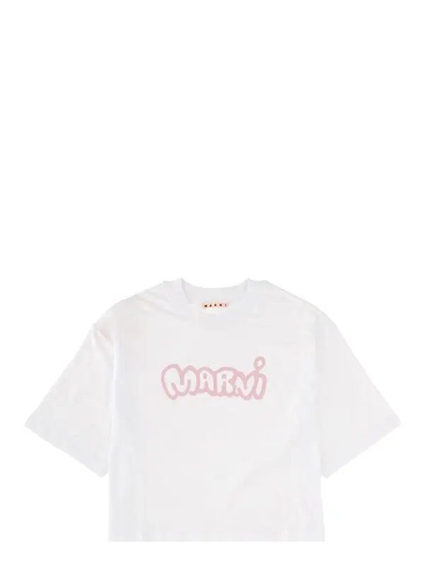 Marni Organic Cotton T-shirt With Logo - White
