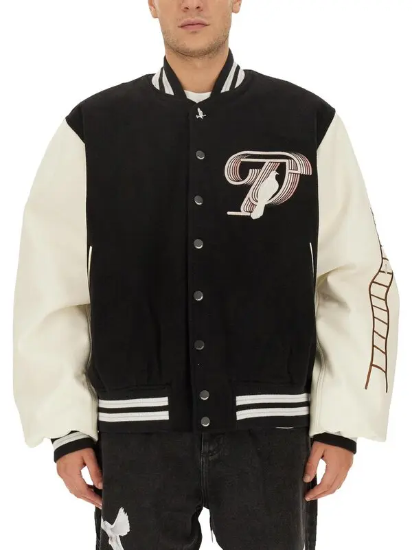 3.PARADIS Embroidered Logo Jacket - Black