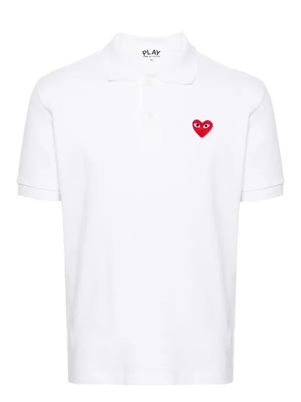 Play Comme Des Garcon Emblem T-shirt For - White