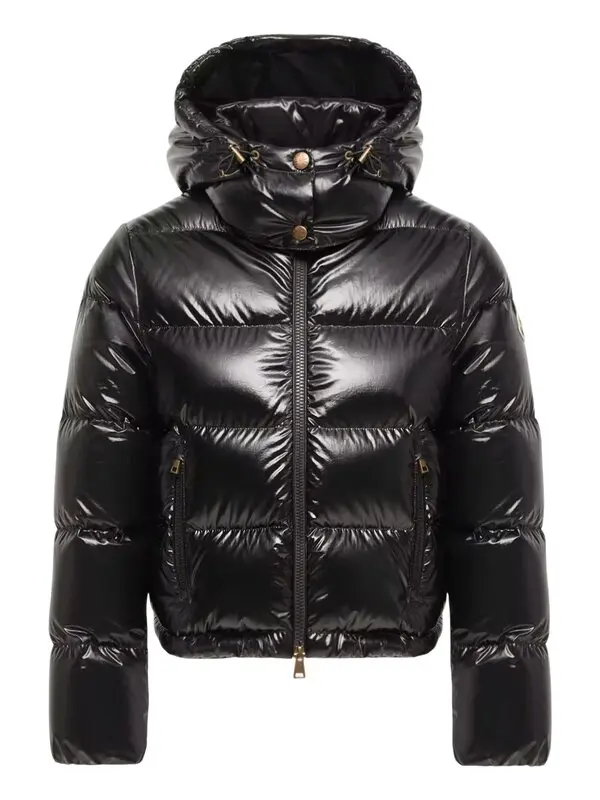 Moncler Down-filled Coat With Adjustable Hood - Nero