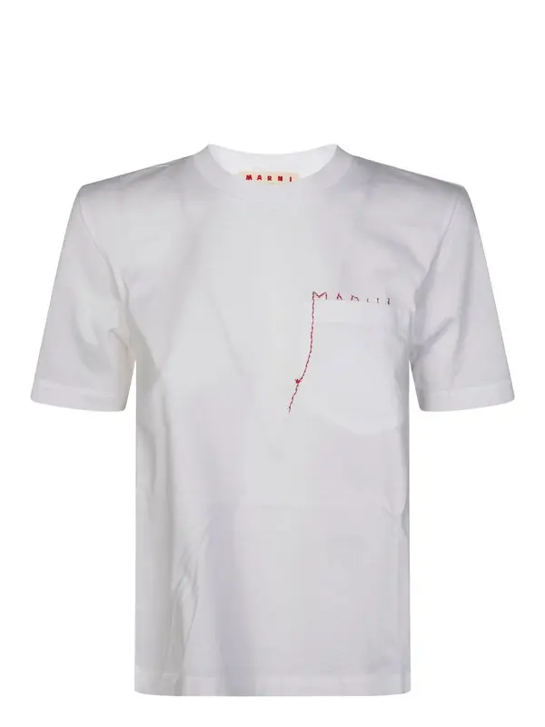 Marni Pocket Logo T-shirt - Bianco
