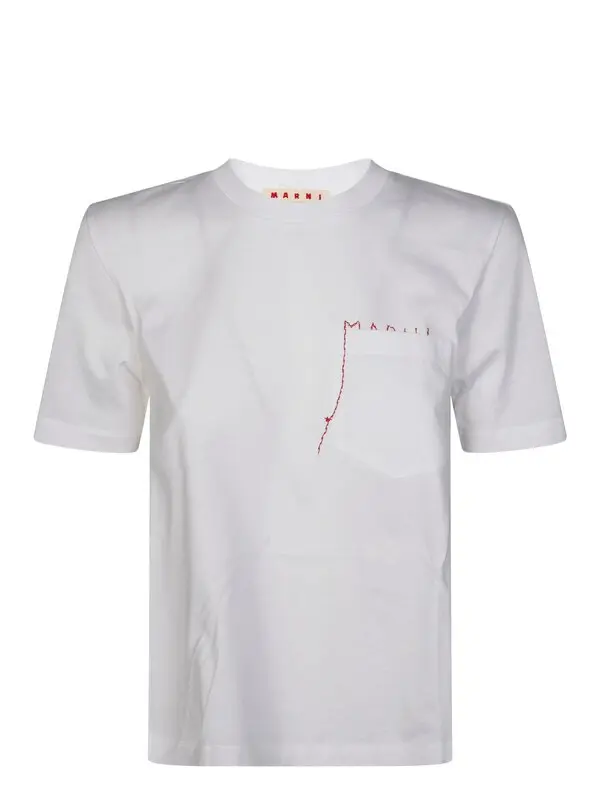 Marni Pocket Logo T-shirt - Bianco