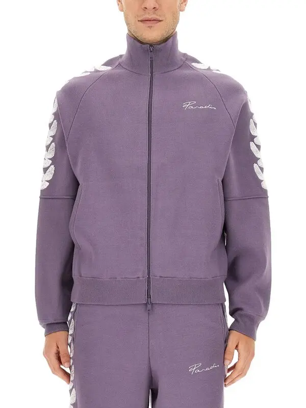 3.PARADIS Track Jacket With Logo Detailing - Purple