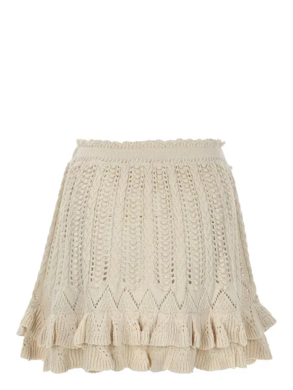 MARANT ETOILE Nelle" Crochet Miniskirt - Ivory